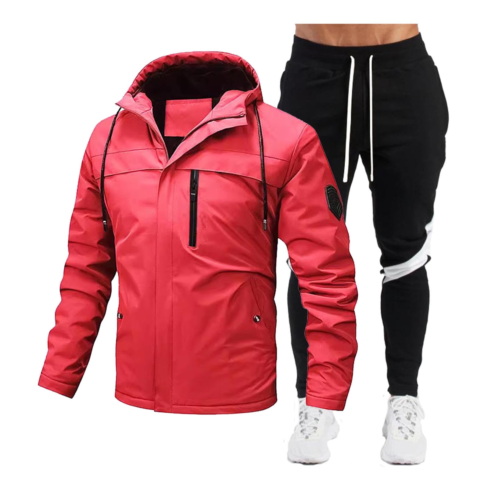 CONZONE Men's Sweatsuit 2 Piece Sets Casual Men's Jogging Tracksuit Set ...