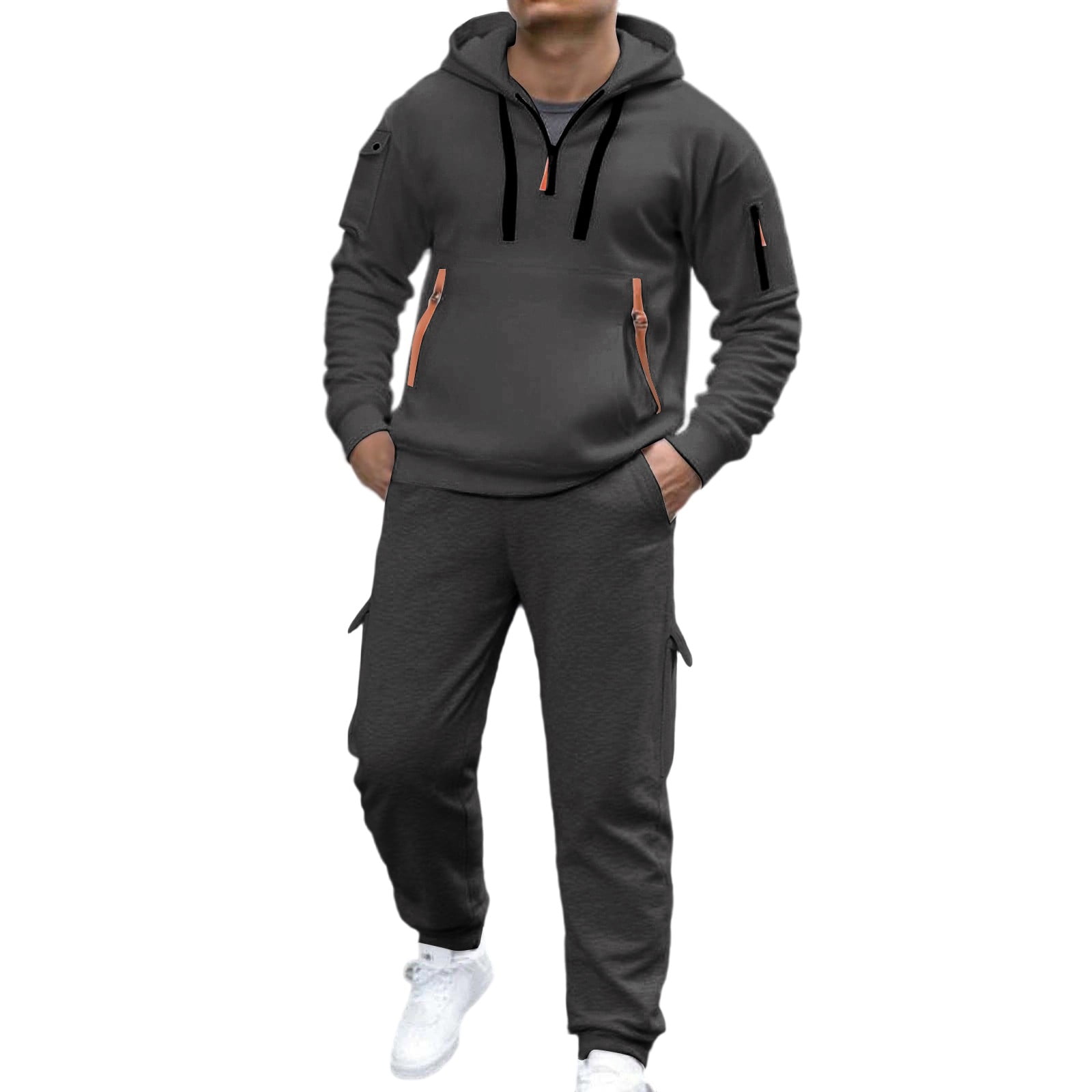 CONZONE Men's Sweatsuit 2 Piece Sets Casual Men's Jogging Tracksuit Set ...