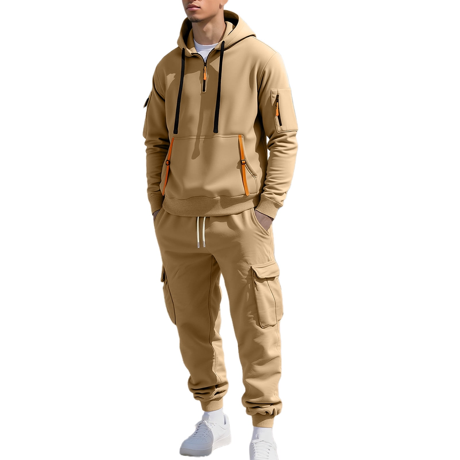 CONZONE Men's Sweatsuit 2 Piece Sets Casual Men's Jogging Tracksuit Set ...