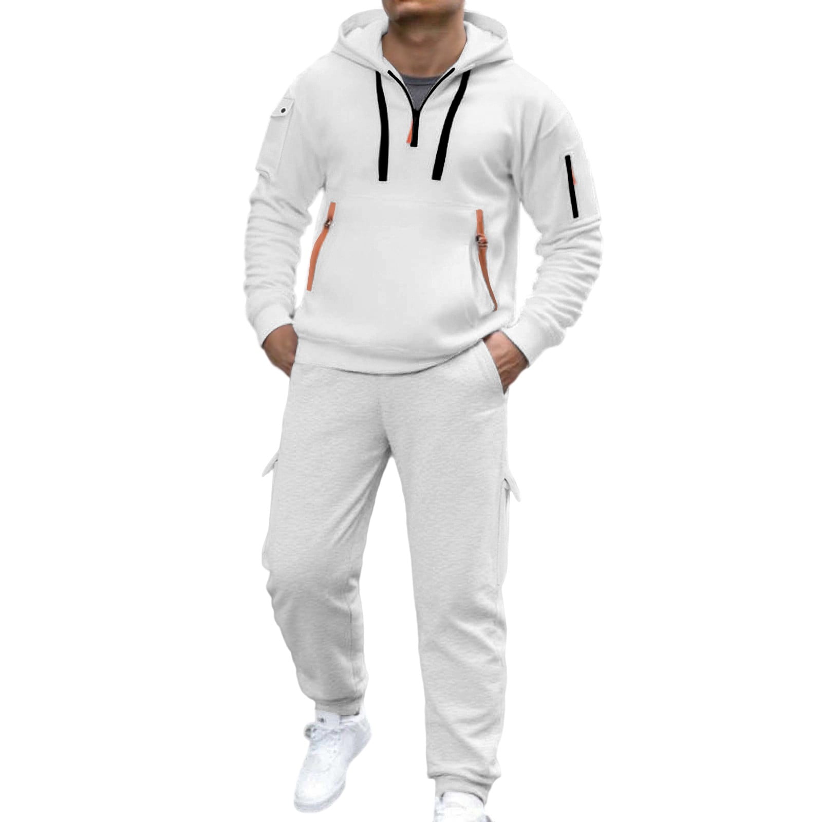 CONZONE Men's Sweatsuit 2 Piece Sets Casual Men's Jogging Tracksuit Set ...