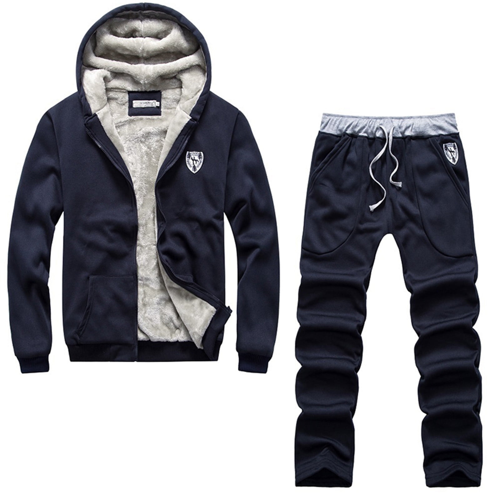 CONZONE Men's Sweatsuit 2 Piece Sets Casual Men's Jogging Tracksuit Set ...