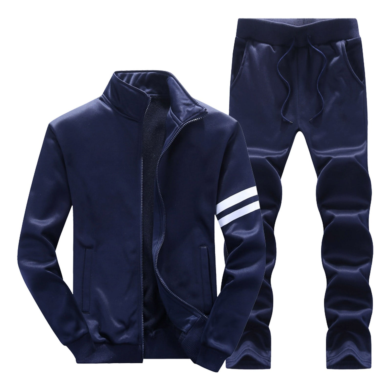 CONZONE Men's Sweatsuit 2 Piece Sets Casual Men's Jogging Tracksuit Set ...