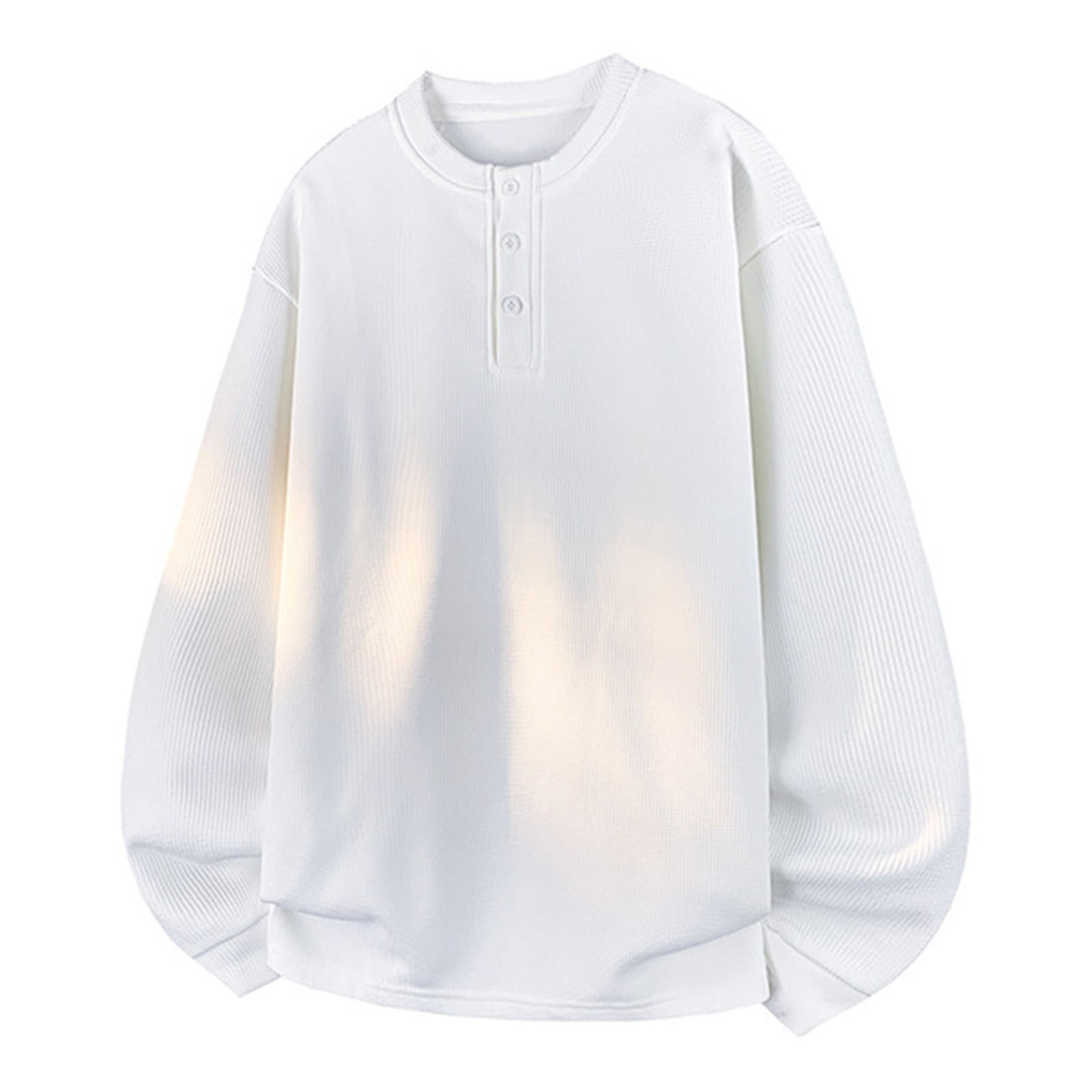 CONZONE Men's T-Shirts Long Sleeve T Shirts for Men Casual Crew Neck ...