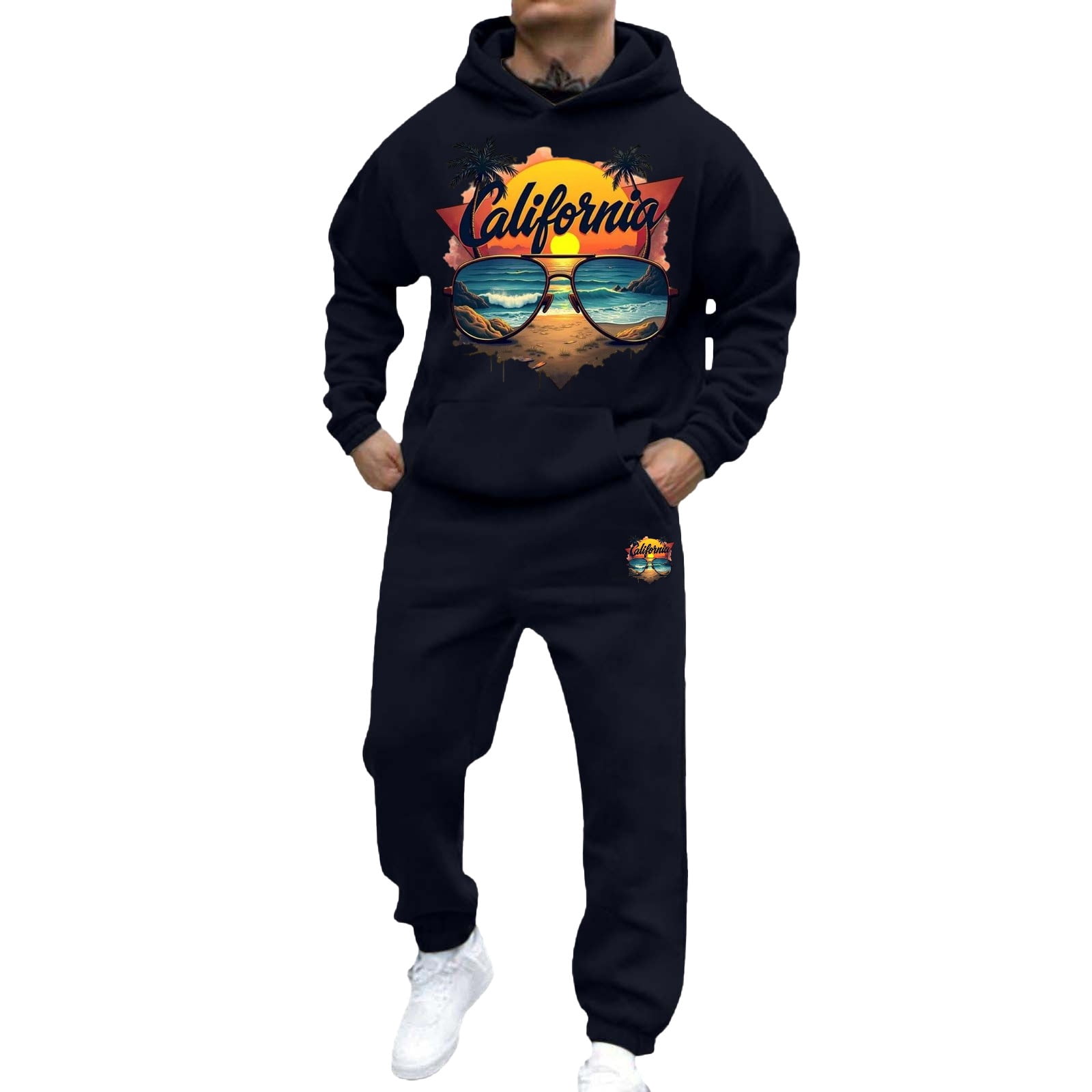 CONZONE Men's Tracksuit Sets Casual 2 Peice Sweatsuit Set for Men ...