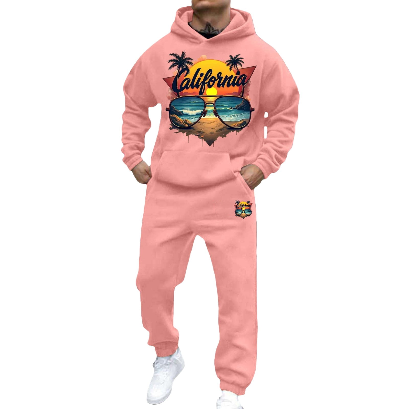 CONZONE Men's Tracksuit Sets Casual 2 Peice Sweatsuit Set for Men ...