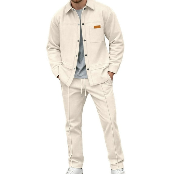 CONZONE Men's Tracksuit Sets Casual 2 Peice Sweatsuit Set for Men Solid ...