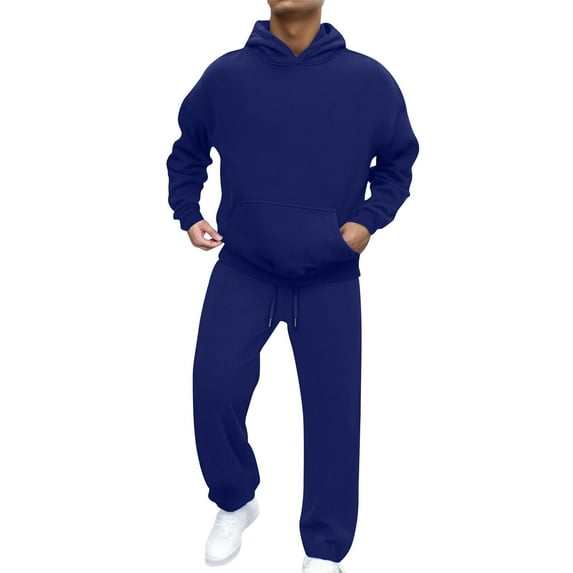CONZONE Men's Tracksuit Sets Casual 2 Peice Sweatsuit Set for Men Solid ...
