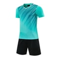 CONZONE Mens 2 Peice Soccer Outfits Graphic Short Sleeve Workout Tshirt ...