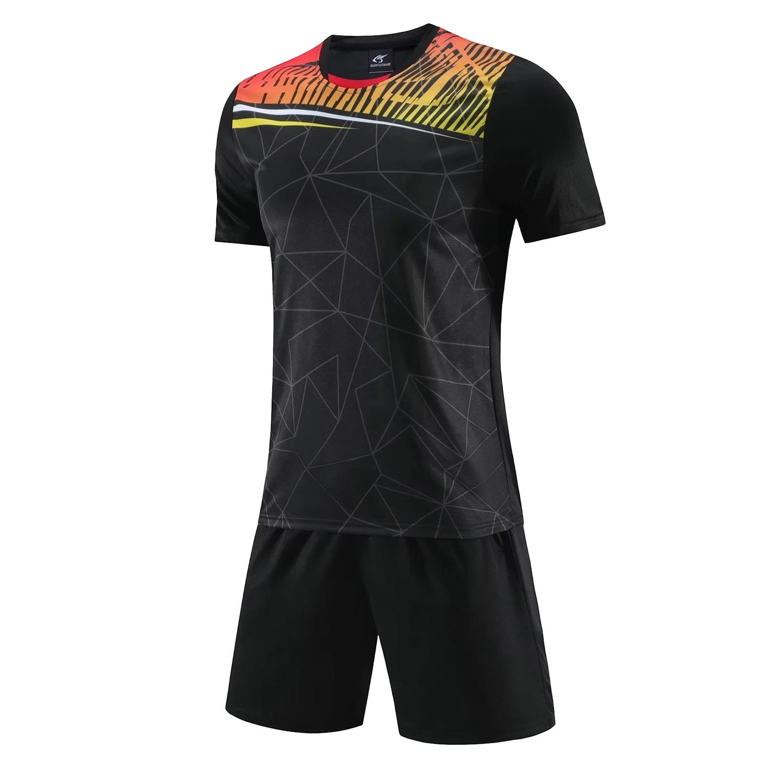 CONZONE Mens 2 Peice Soccer Outfits Graphic Short Sleeve Workout Tshirt ...