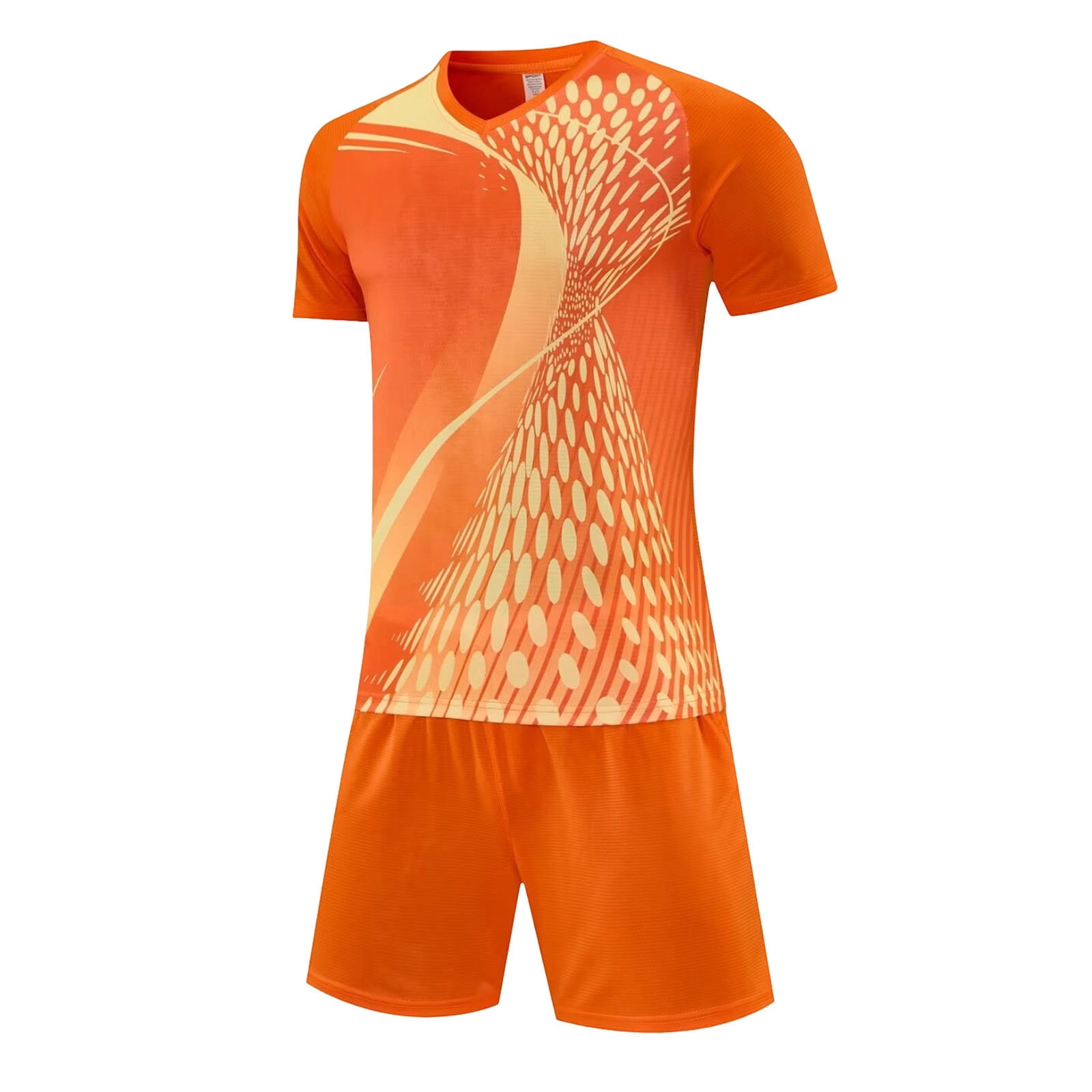 CONZONE Mens 2 Peice Soccer Outfits Graphic Short Sleeve Workout Tshirt ...