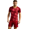 CONZONE Mens 2 Peice Soccer Outfits Graphic Short Sleeve Workout Tshirt ...