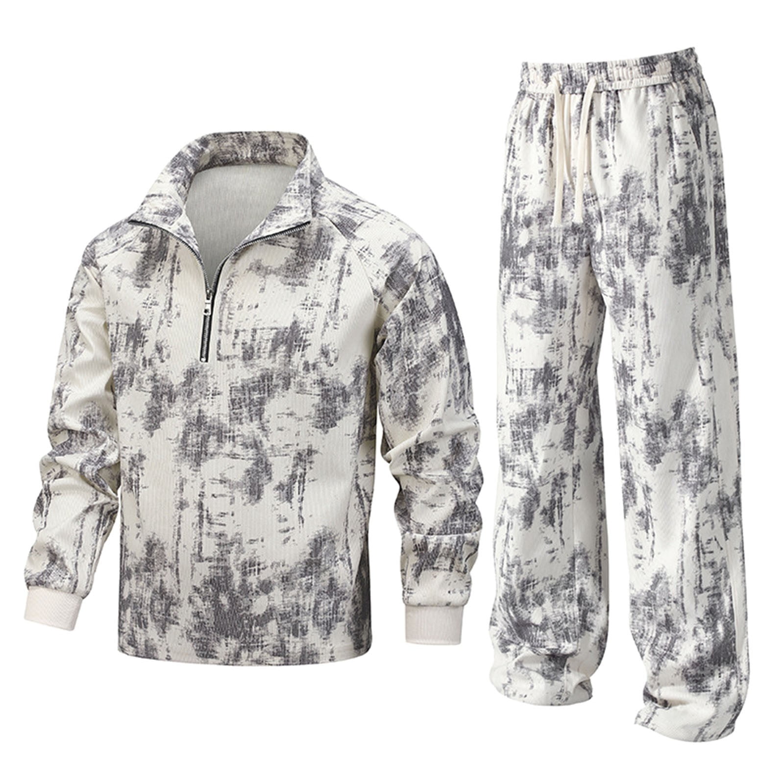 CONZONE Mens 2 Piece Sweatsuits Casual Men's Jogging Tracksuit Set ...