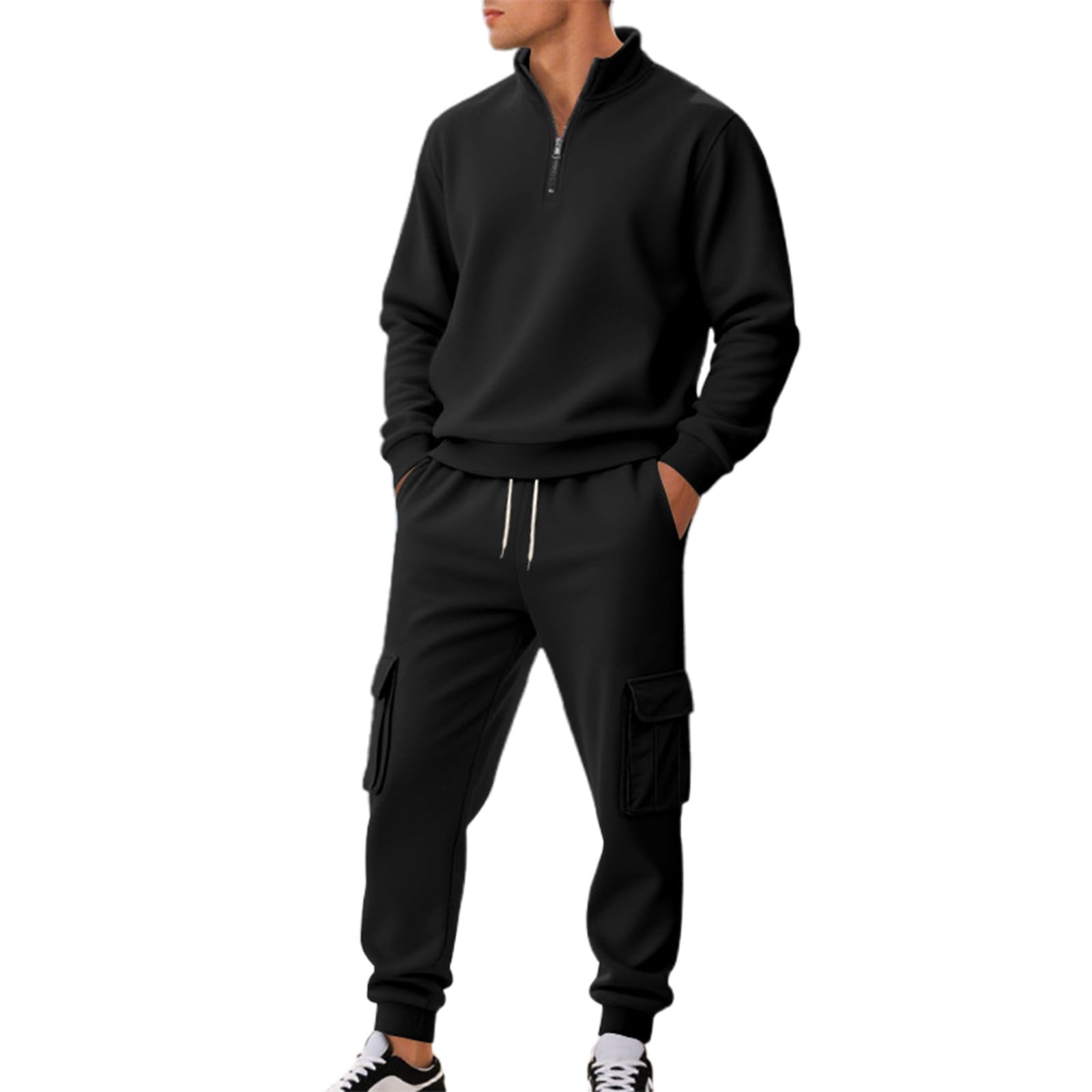 CONZONE Mens 2 Piece Sweatsuits Casual Men's Jogging Tracksuit Set ...