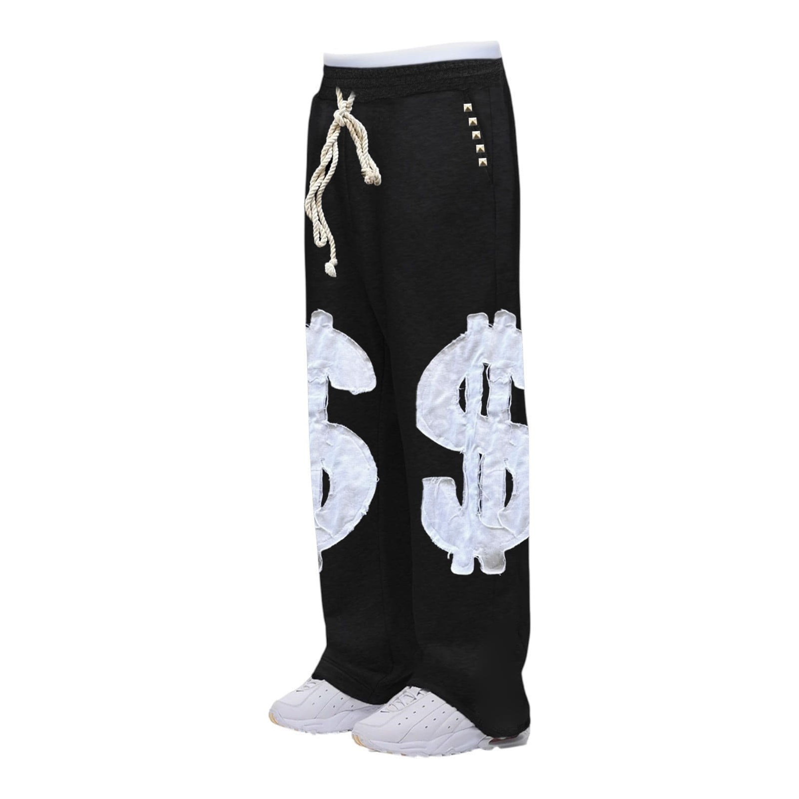 CONZONE Mens Baggy Sweatpants Casual Streetwear Wide Leg Sweat Pants ...