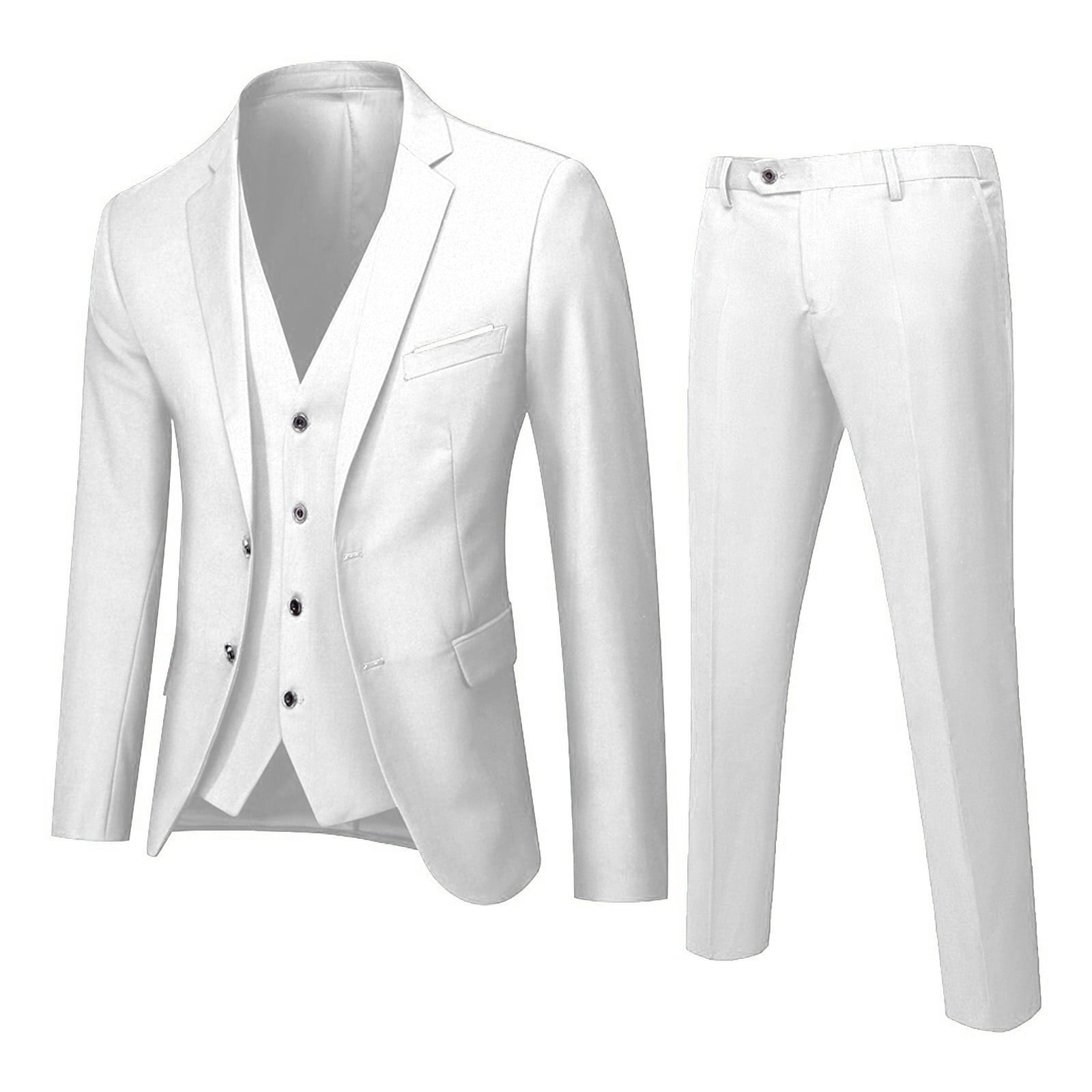 CONZONE Mens Blazer Casual Suit Jacket for Men Solid Color One Button ...