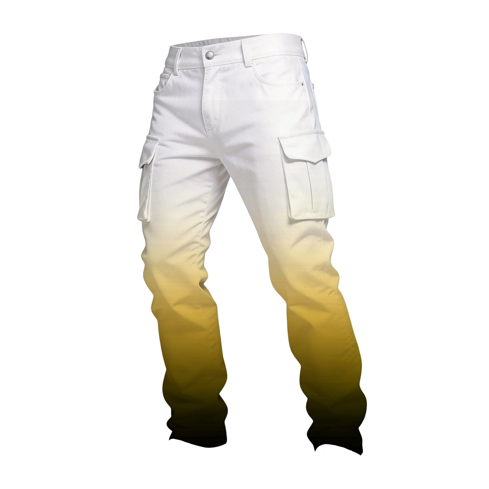 CONZONE Mens Cargo Pants Gradient Color Straight Leg Cargo Pants for ...