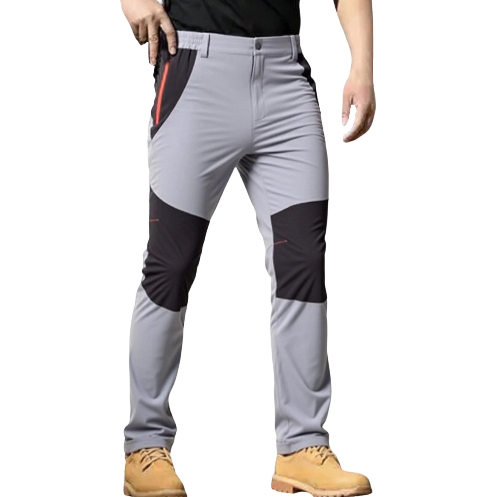 CONZONE Mens Cargo Pants Patchwork Color Straight Leg Cargo Pants for ...