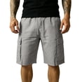 CONZONE Mens Cargo Shorts Solid Color Straight Leg Cargo Shorts for Men ...