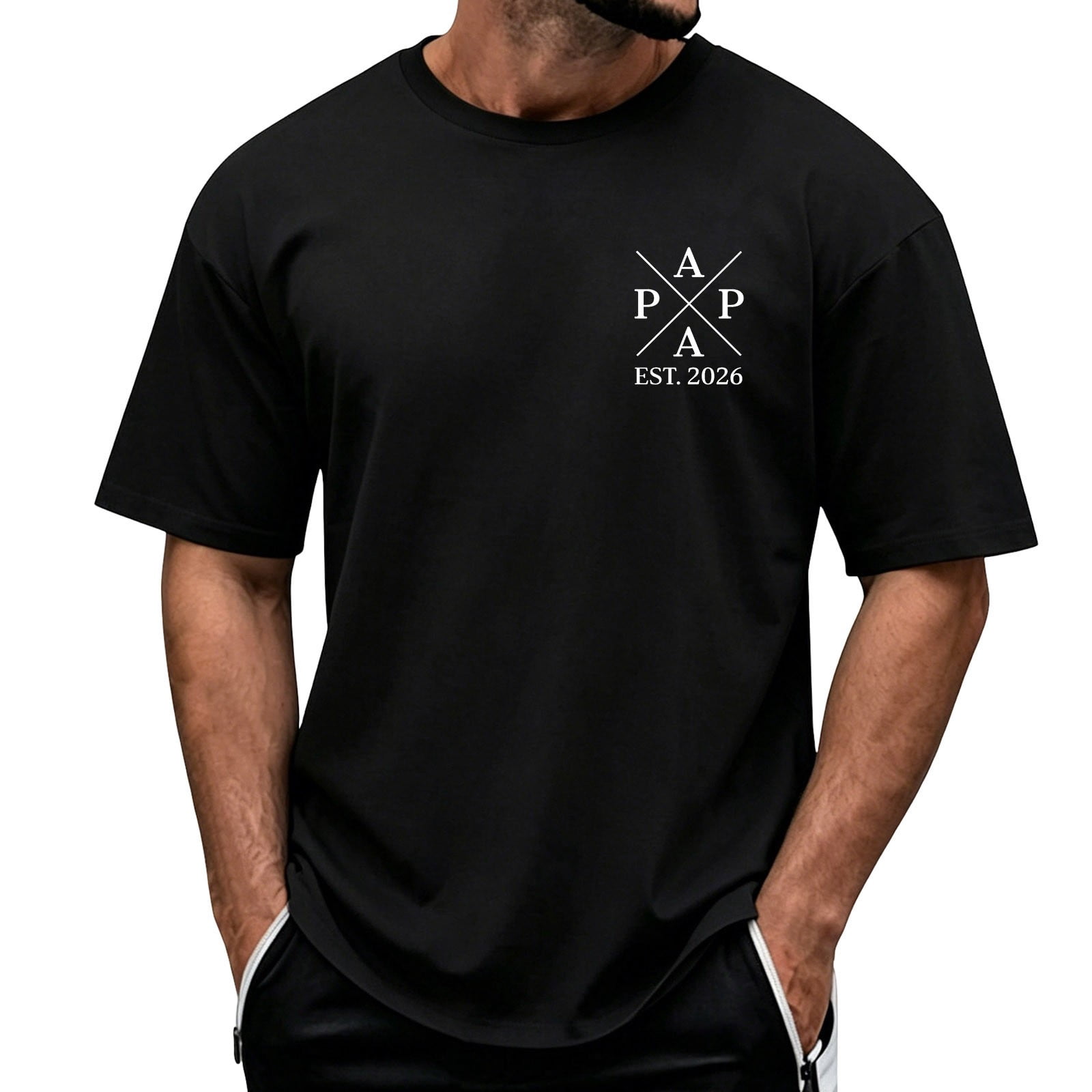 CONZONE Mens Fathers Day Tshirts Short Sleeve T-Shirts for Men Crew ...
