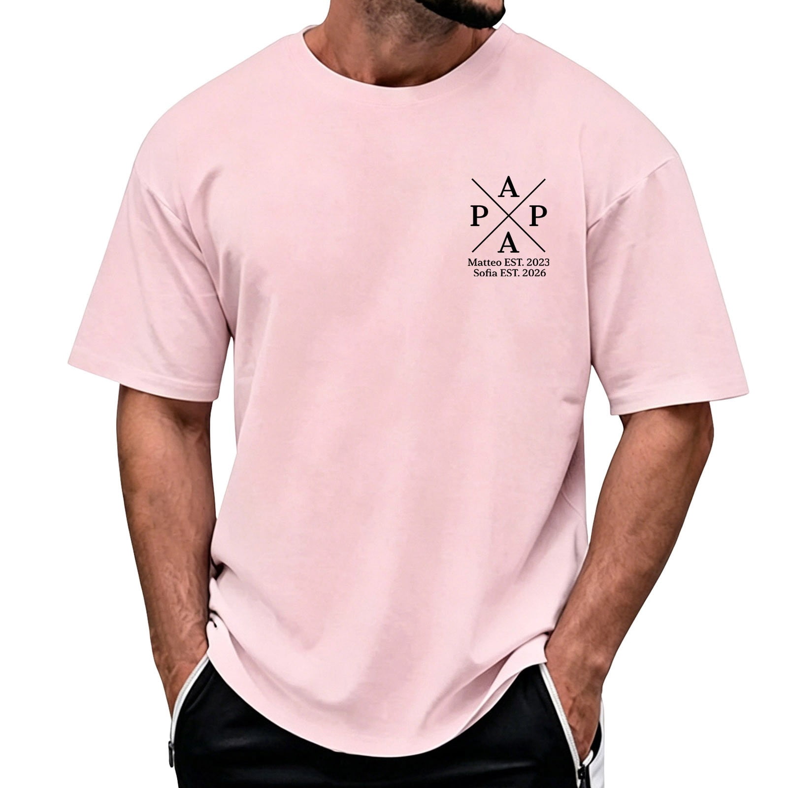 CONZONE Mens Fathers Day Tshirts Short Sleeve T-Shirts for Men Crew ...