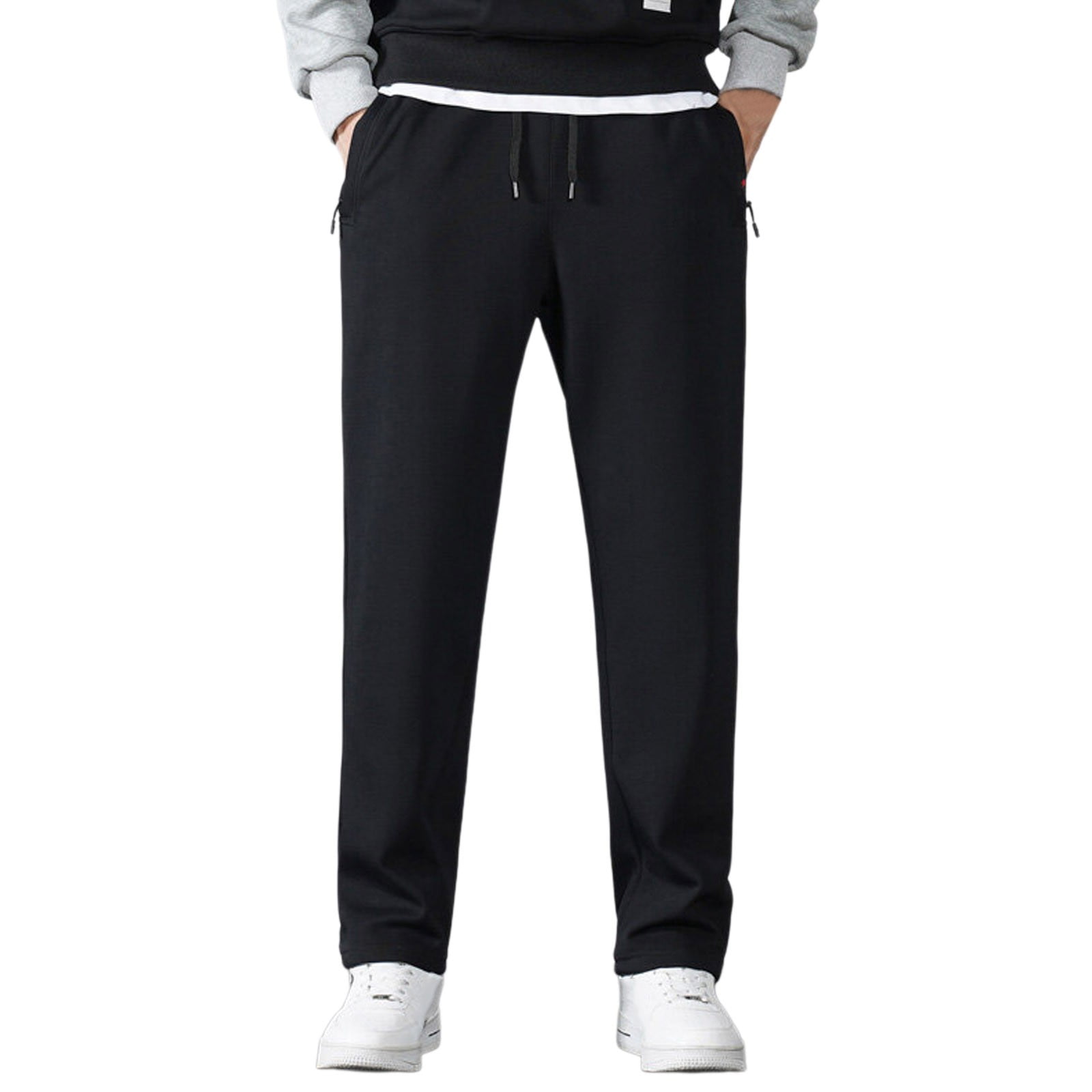 CONZONE Mens Fleece Lined Pant Straight Leg Sweatpants for Men Casual ...