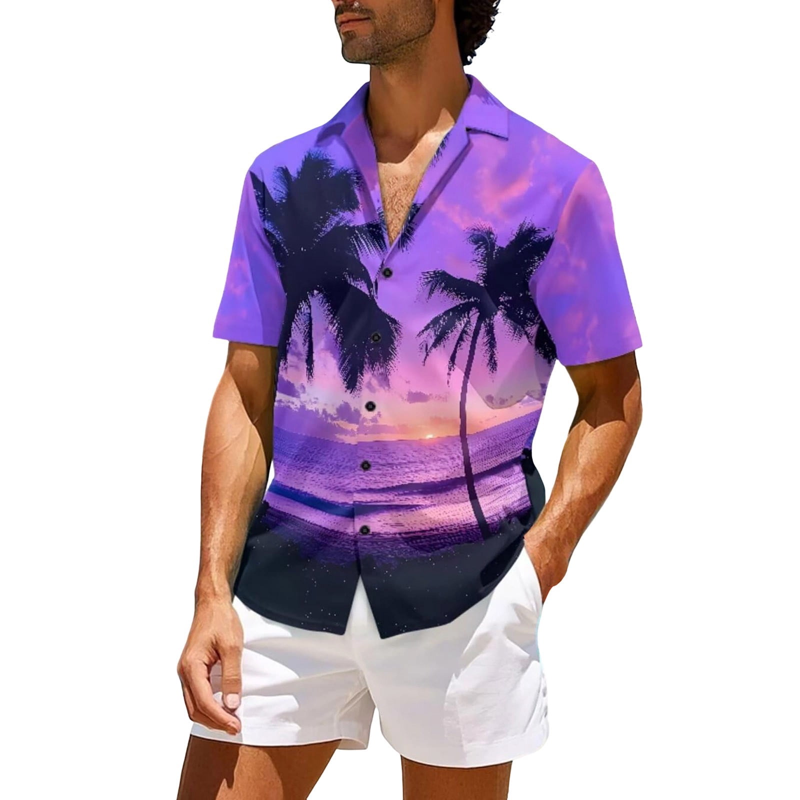 CONZONE Mens Hawaii Beach Shirts Short Sleeve Shirts for Men Trendy ...