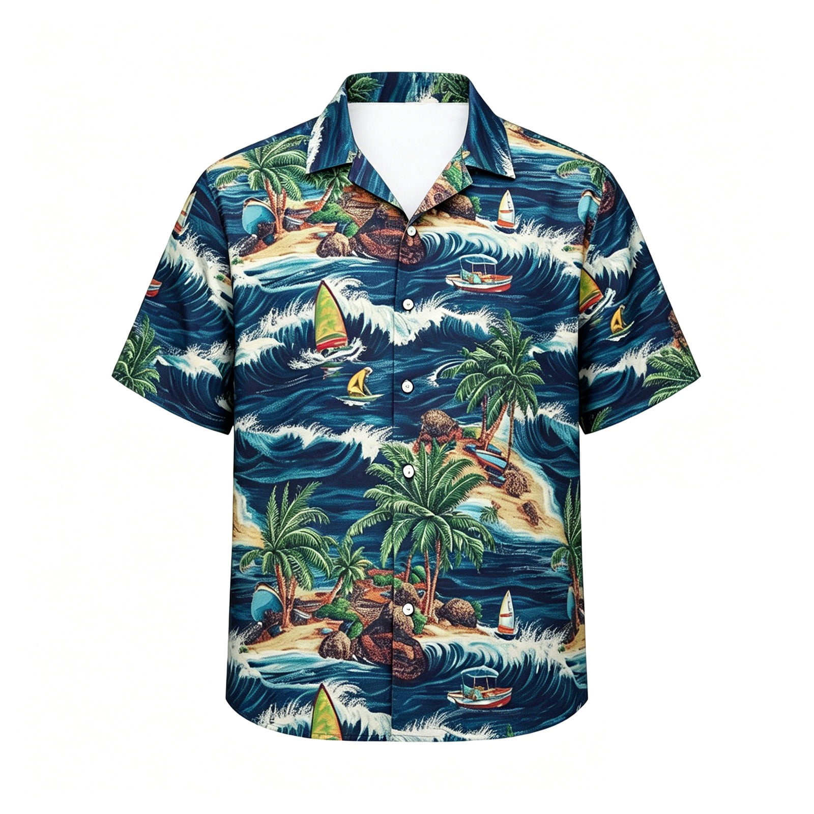 CONZONE Mens Hawaii Beach Shirts Short Sleeve Shirts for Men Trendy ...