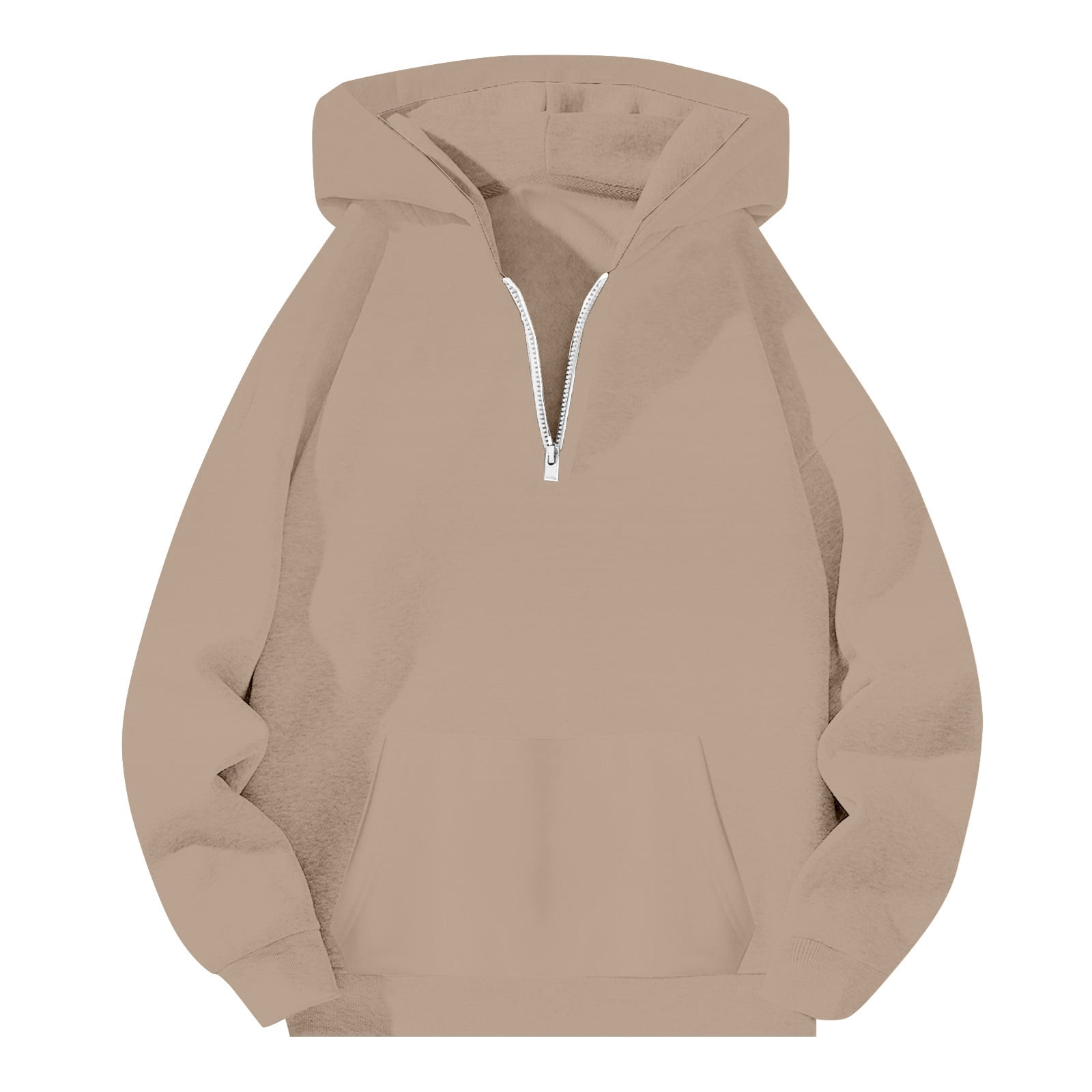 CONZONE Mens Hoodies Solid Color Hoodie for Men Long Sleeve Half Zip ...
