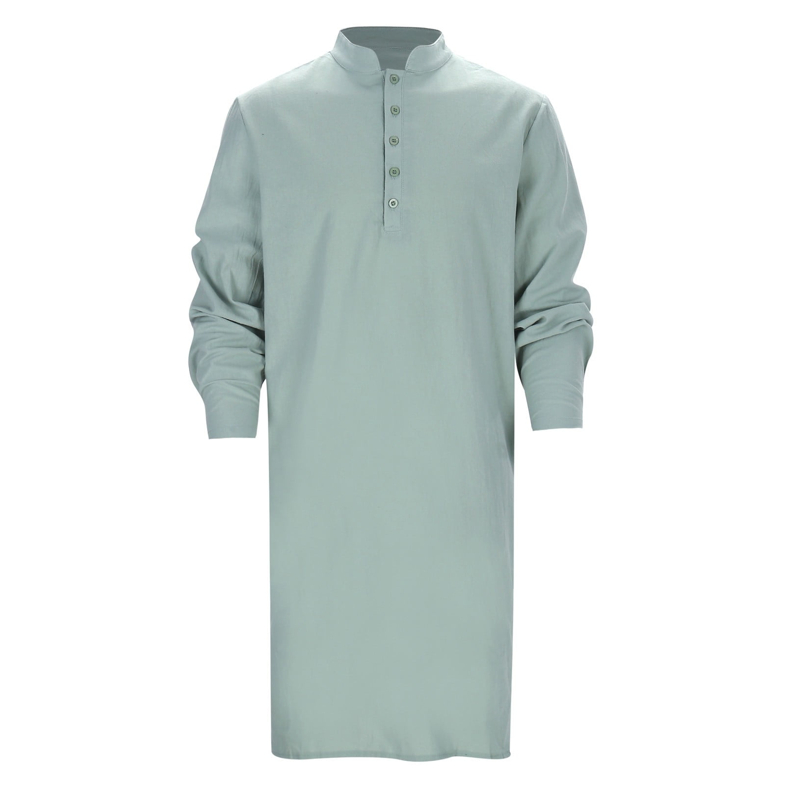 CONZONE Mens Muslim Robe Long Sleeve Traditional Arabic Thobe For Men ...