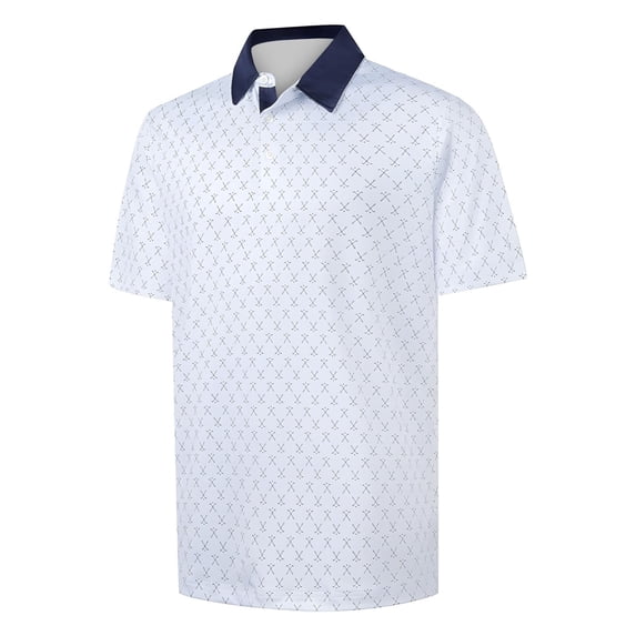 CONZONE Mens Polo Shirt Short Sleeve Casual Polo Shirts For Men Graphic ...
