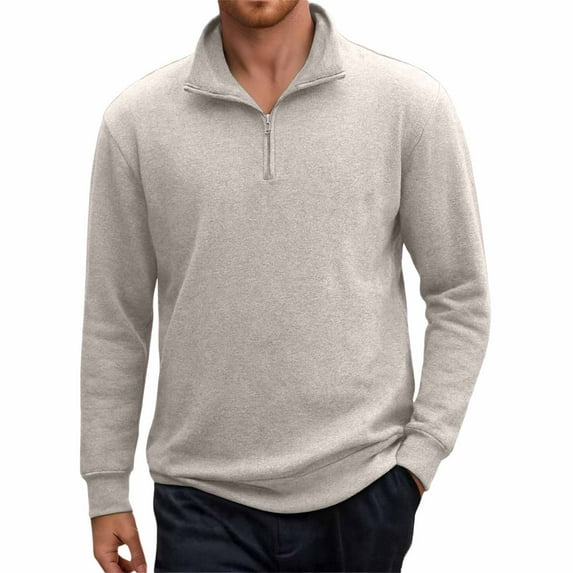 CONZONE Mens Pullover Fleece Sweatshirts Long Sleeve Sweatshirt for Men ...
