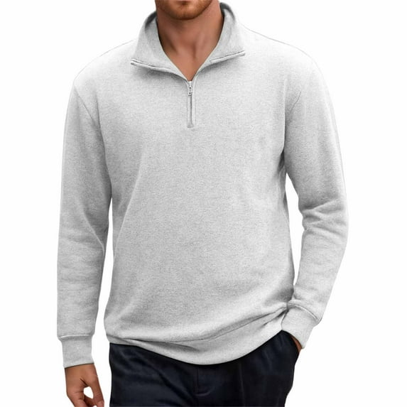 CONZONE Mens Pullover Fleece Sweatshirts Long Sleeve Sweatshirt for Men ...