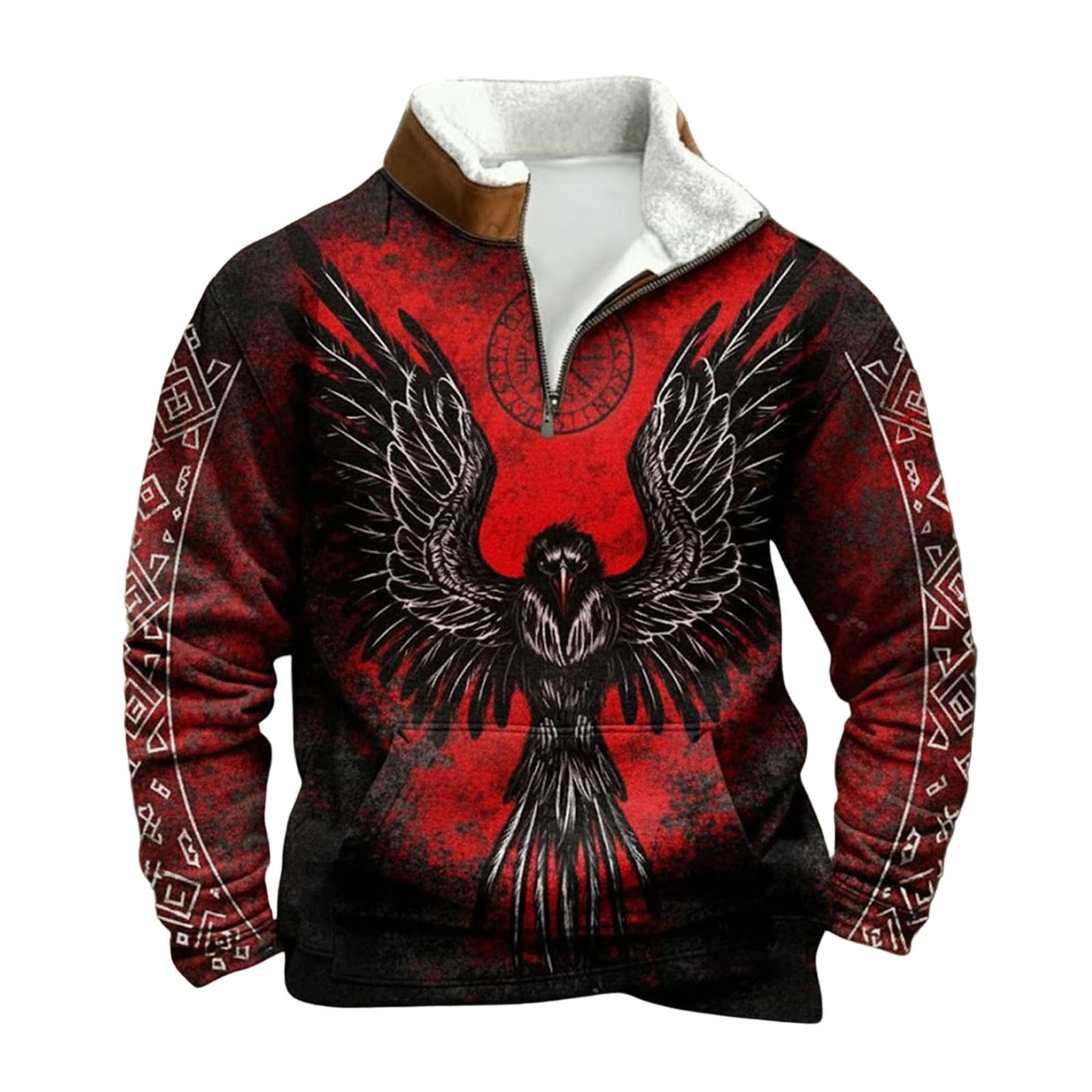 CONZONE Mens Pullover Sweatshirts Long Sleeve Sweatshirt for Men Trendy ...