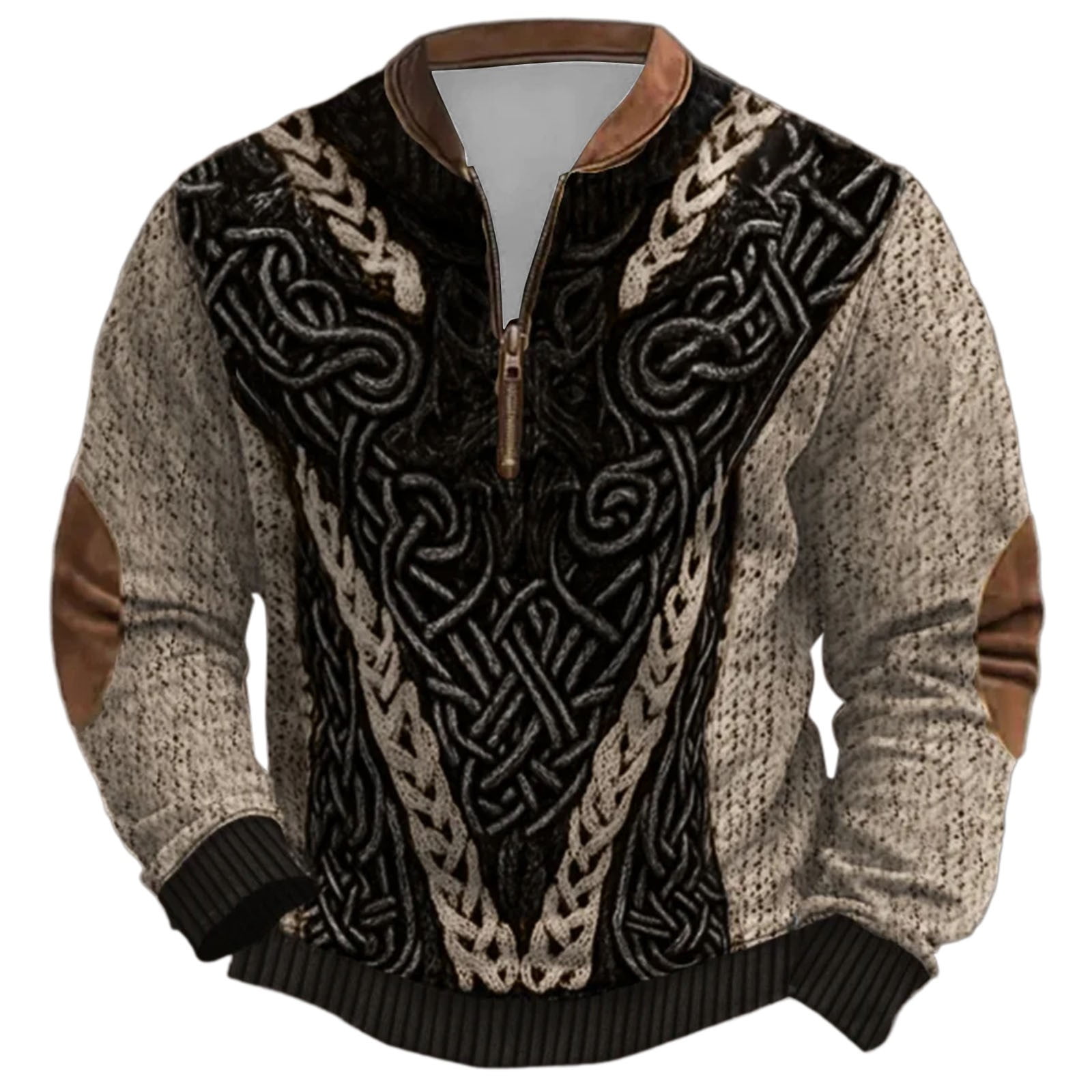 CONZONE Mens Pullover Fleece Sweatshirts Long Sleeve Sweatshirt for Men ...