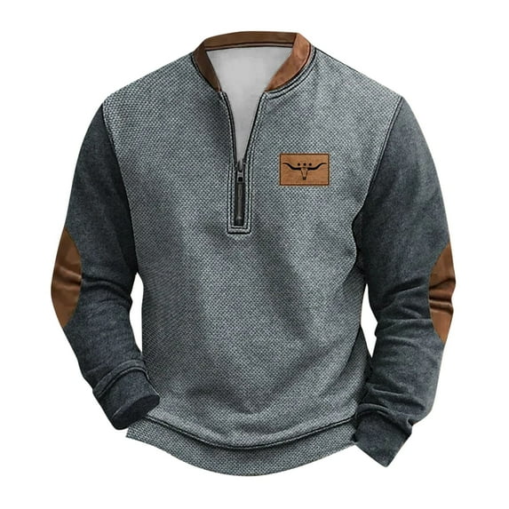 CONZONE Mens Pullover Sweatshirts Long Sleeve Sweatshirt for Men Trendy ...