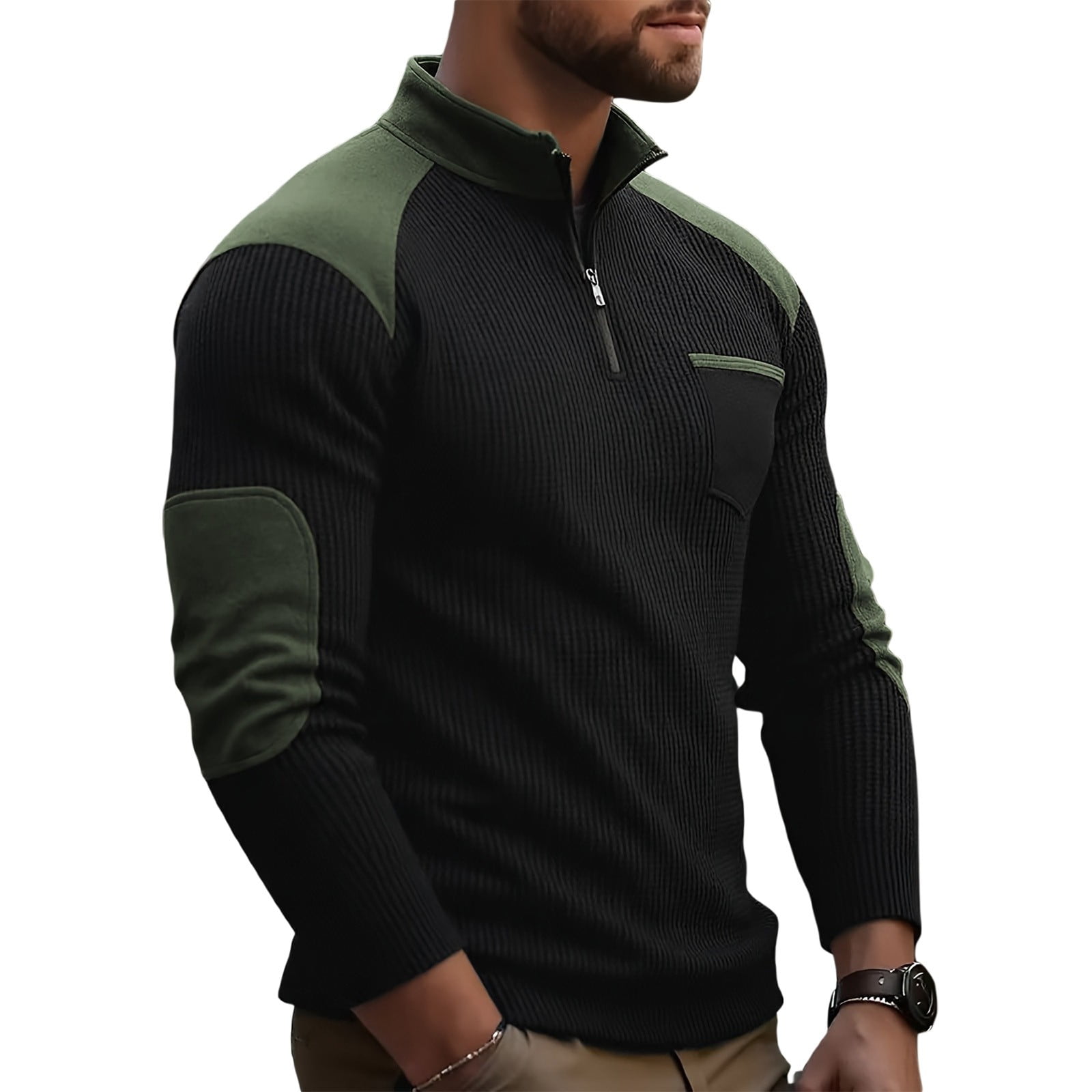 CONZONE Mens Pullover Sweatshirts Long Sleeve Sweatshirt for Men Trendy ...