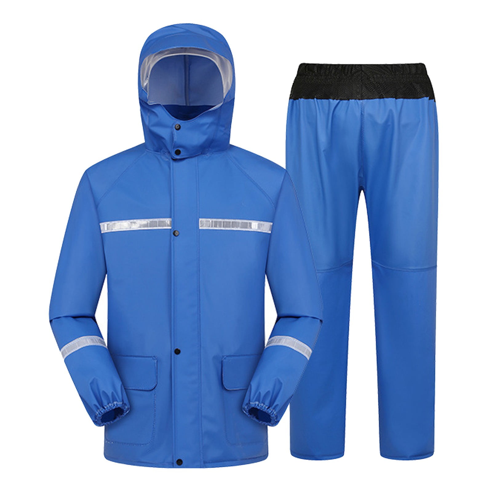 CONZONE Mens Rain Suits Casual Men's Rain Set Waterproof Reflective ...