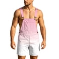 CONZONE Mens Romper Short Sleeve Loose Fit Jumpsuits Gradient Color One ...