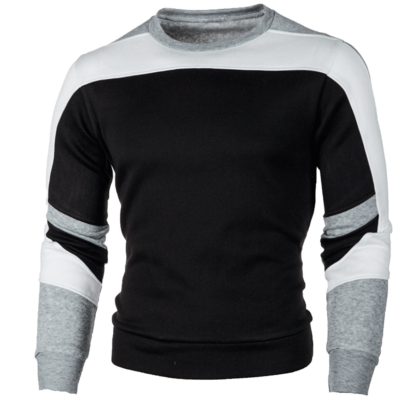 CONZONE Mens Sports T-Shirts Long Sleeve T Shirts for Men Casual Crew ...