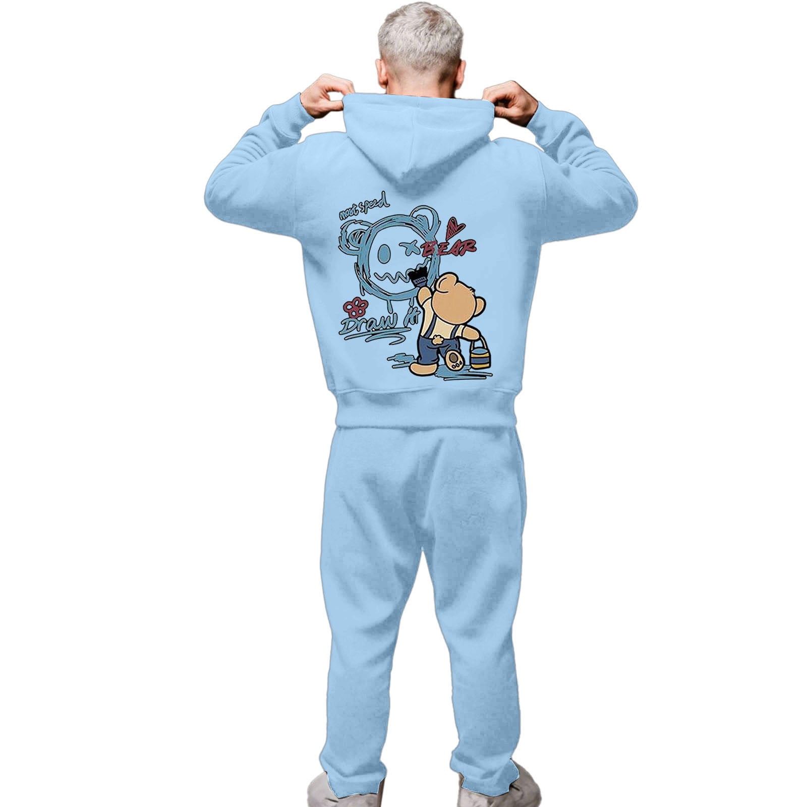 CONZONE Mens Sweatsuit 2 Piece Sets Casual Men's Jogging Tracksuit Set ...