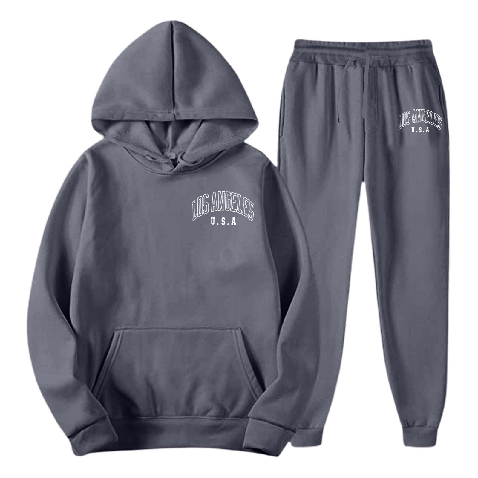 CONZONE Mens Sweatsuit 2 Piece Sets Casual Men's Jogging Tracksuit Set ...