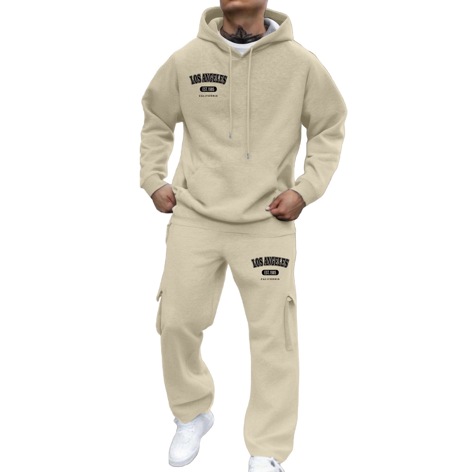 CONZONE Mens Sweatsuit 2 Piece Sets Casual Men's Jogging Tracksuit Set ...