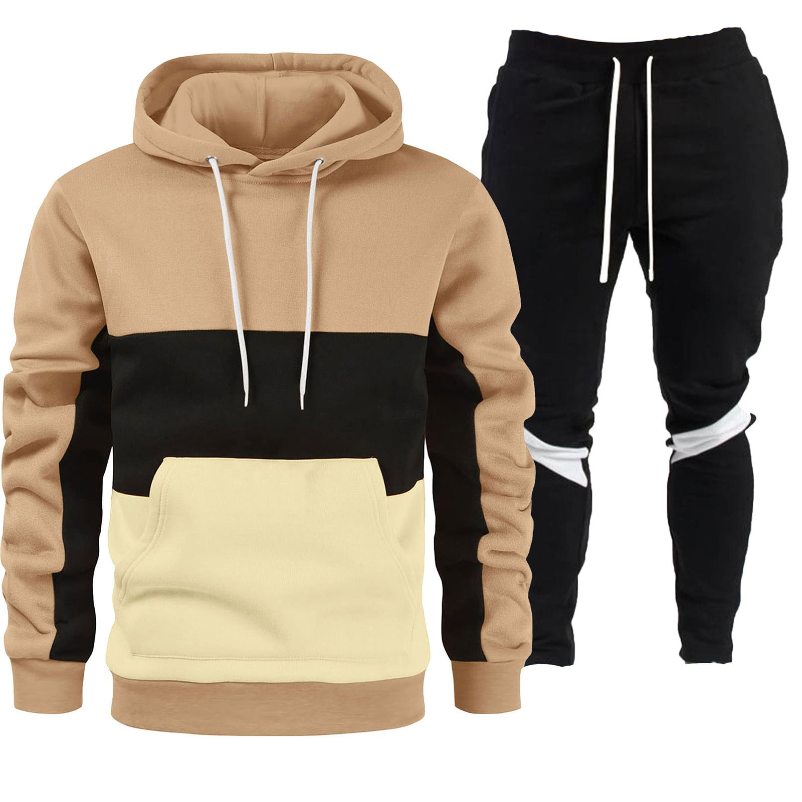 CONZONE Mens Sweatsuit 2 Piece Sets Casual Men's Jogging Tracksuit Set ...