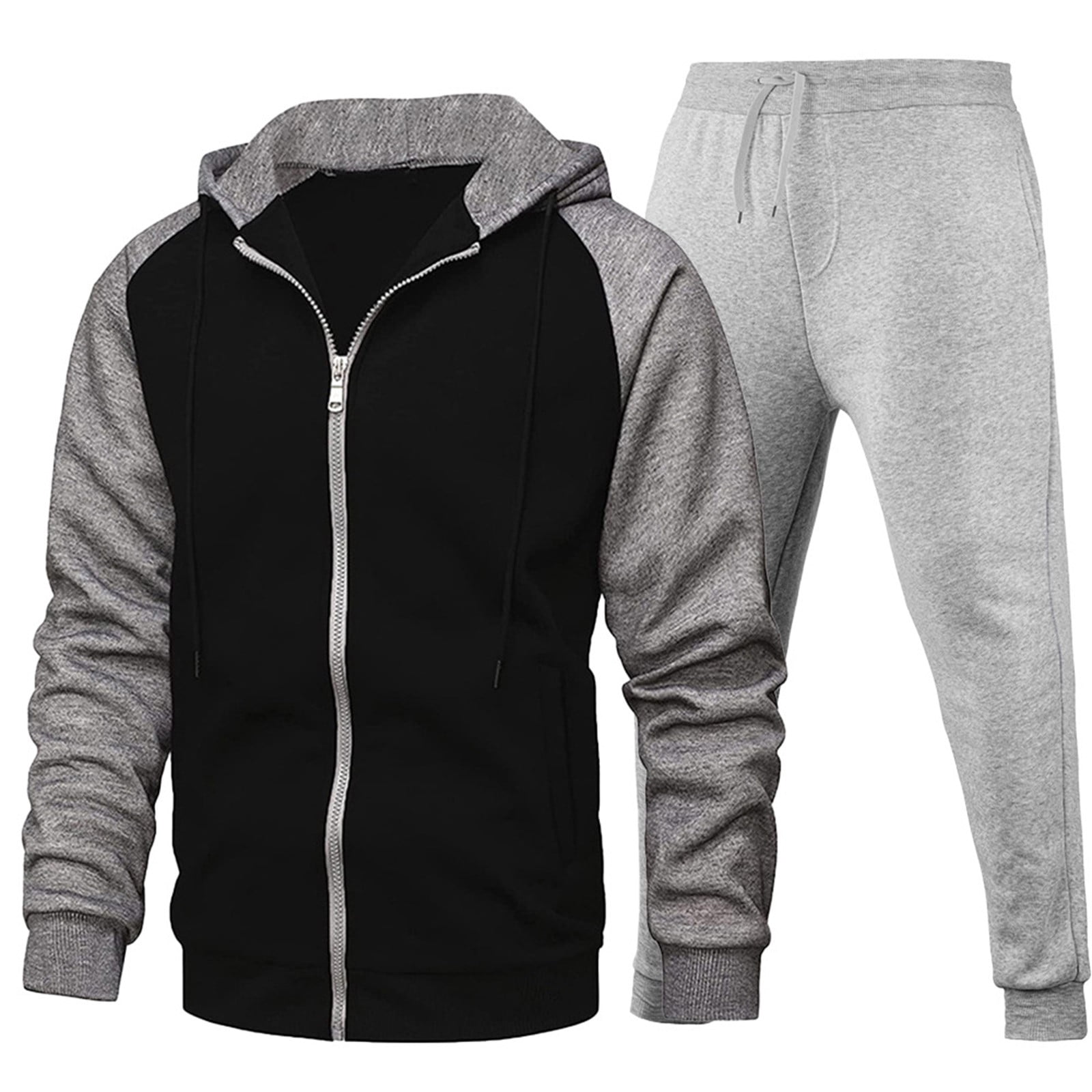 CONZONE Mens Sweatsuit 2 Piece Sets Casual Men's Jogging Tracksuit Set ...