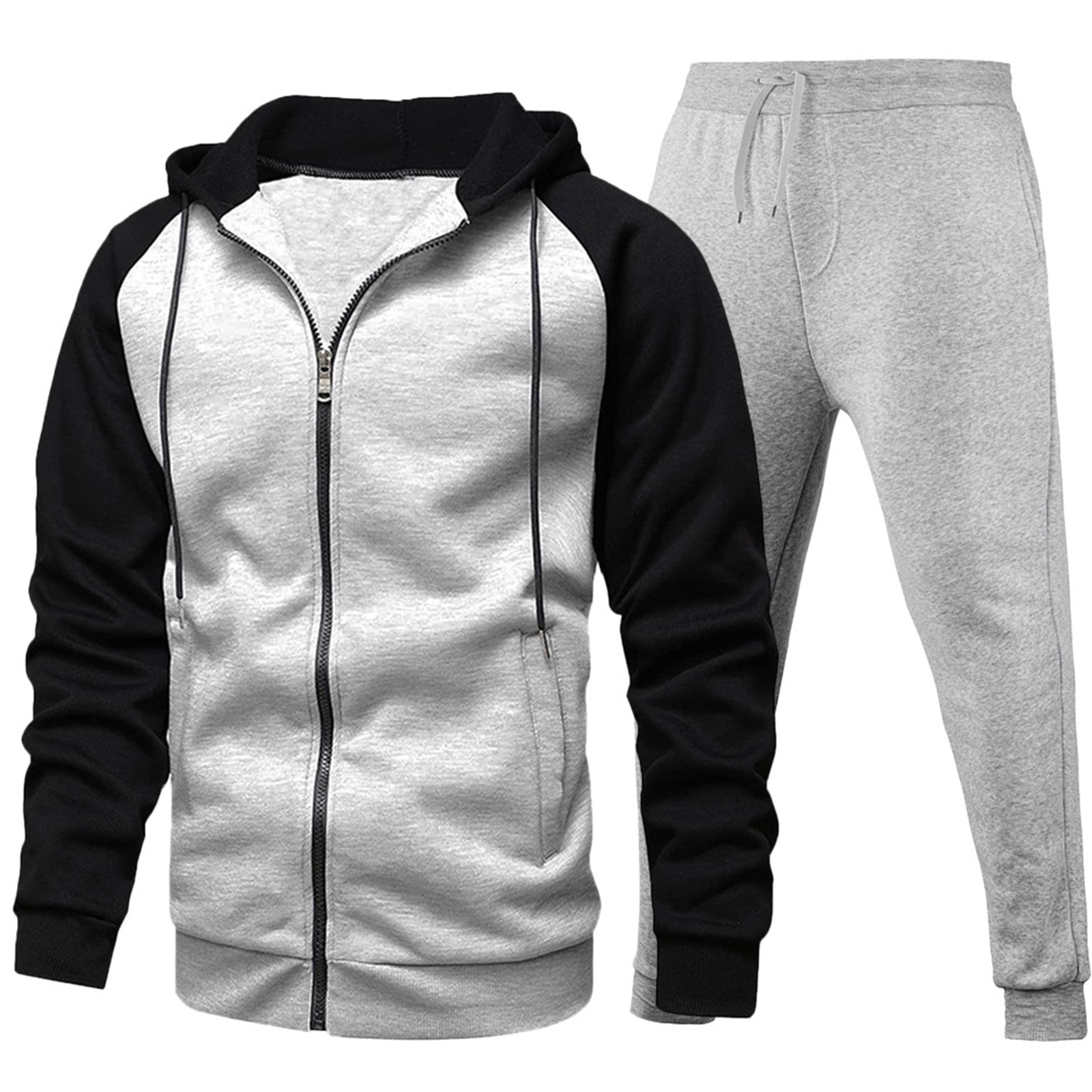 CONZONE Mens Sweatsuit 2 Piece Sets Casual Men's Jogging Tracksuit Set ...