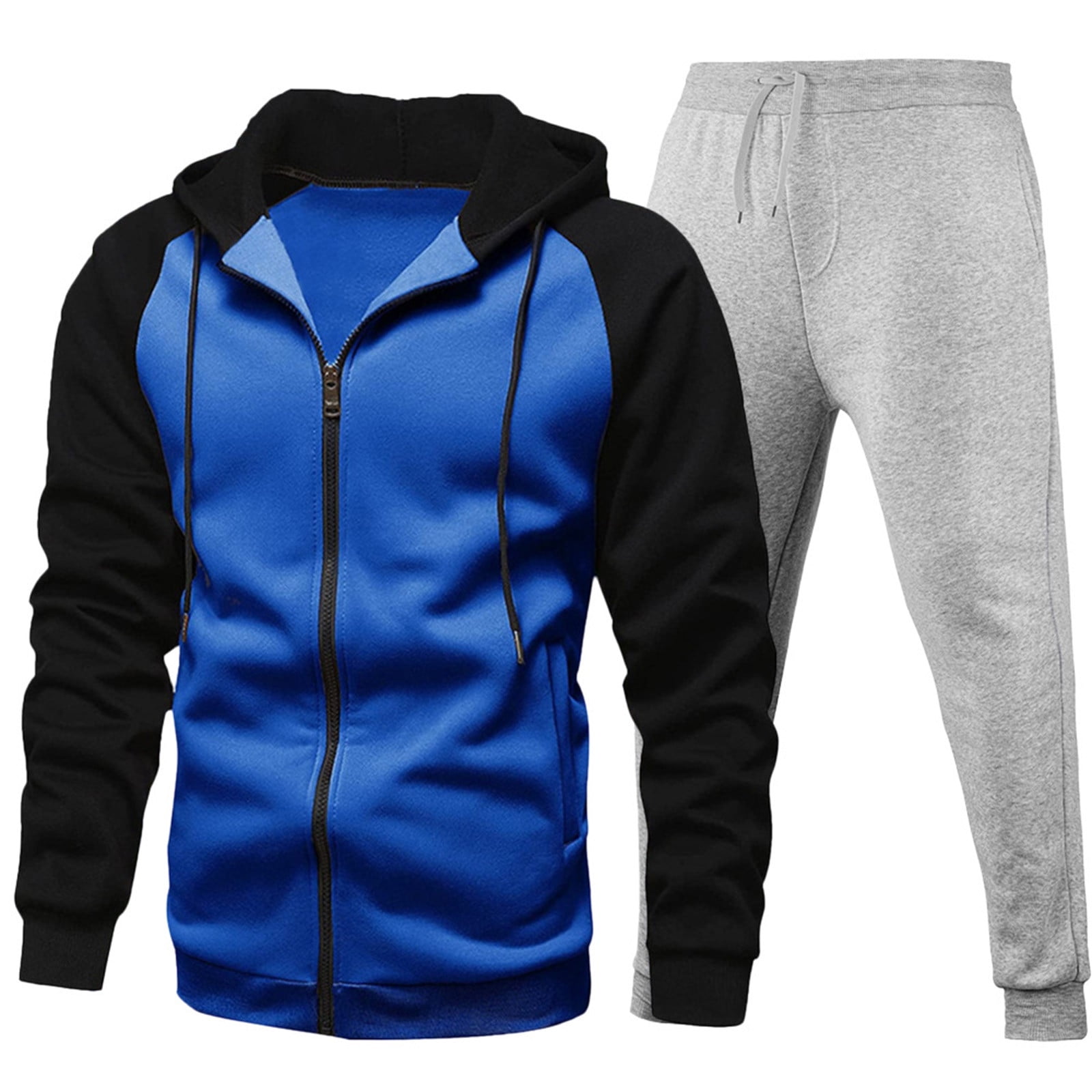 CONZONE Mens Sweatsuit 2 Piece Sets Casual Men's Jogging Tracksuit Set ...
