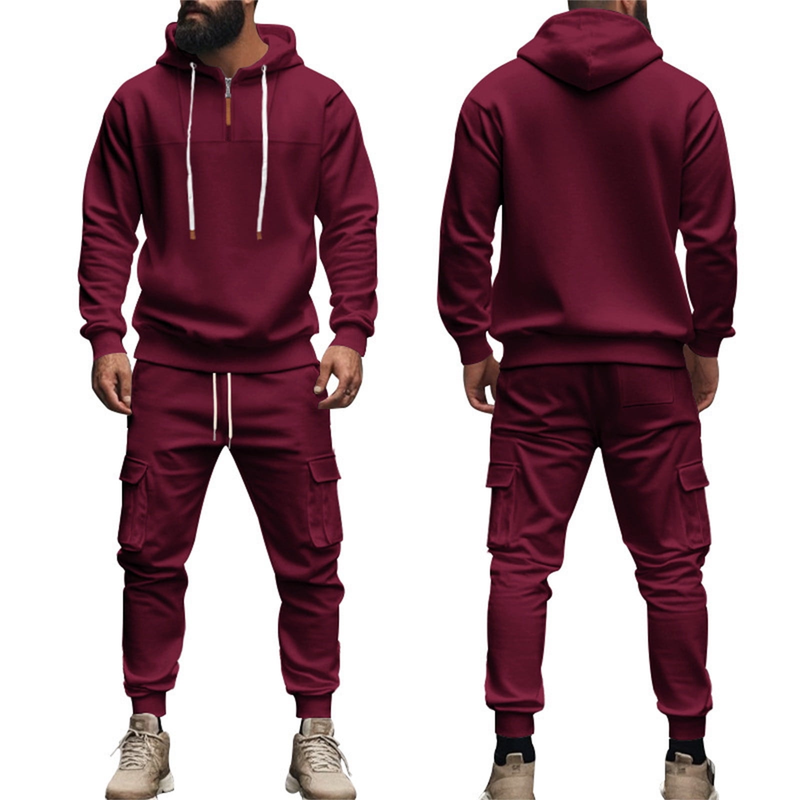 CONZONE Mens Sweatsuit 2 Piece Sets Casual Men's Jogging Tracksuit Set ...