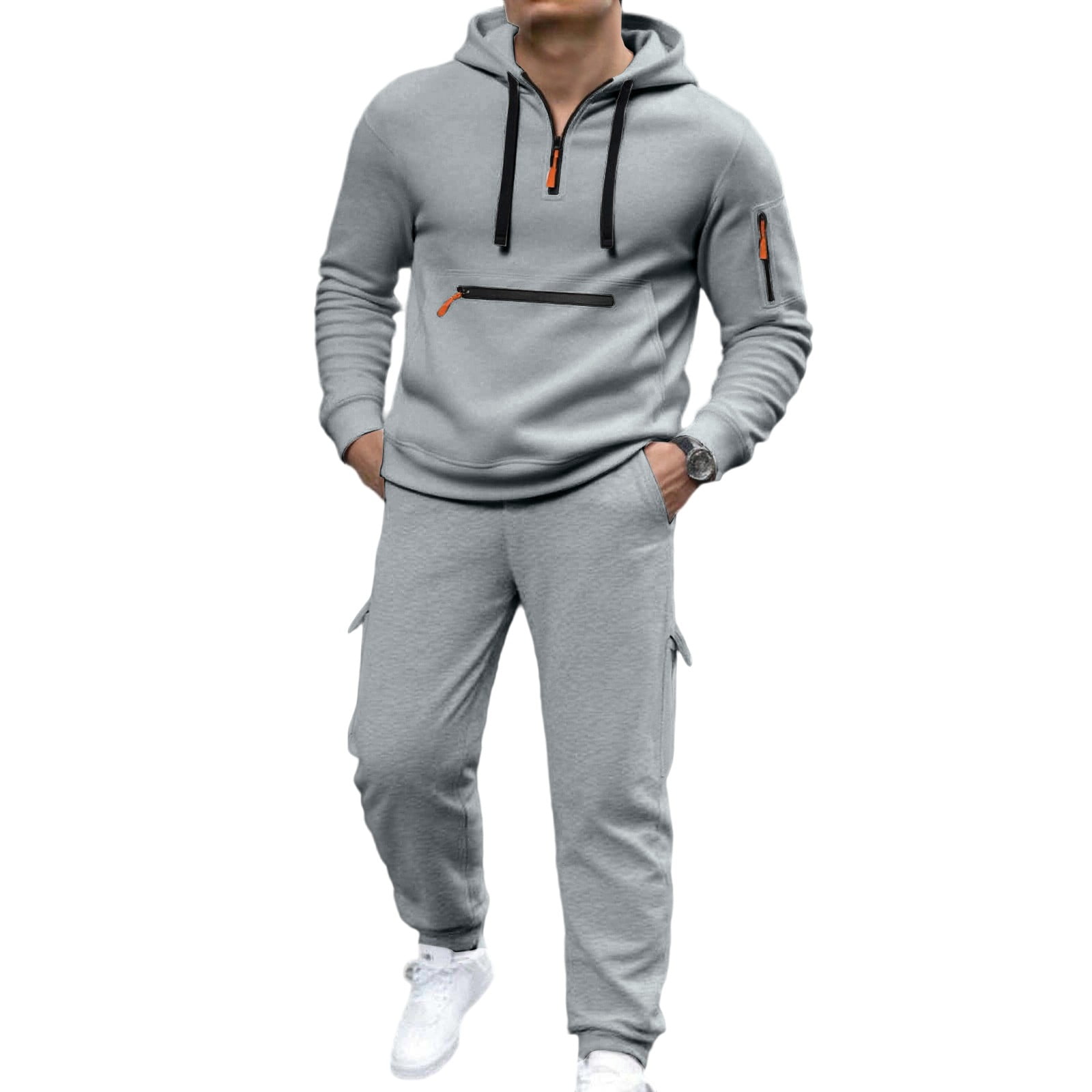 CONZONE Mens Sweatsuit 2 Piece Sets Casual Men's Jogging Tracksuit Set ...