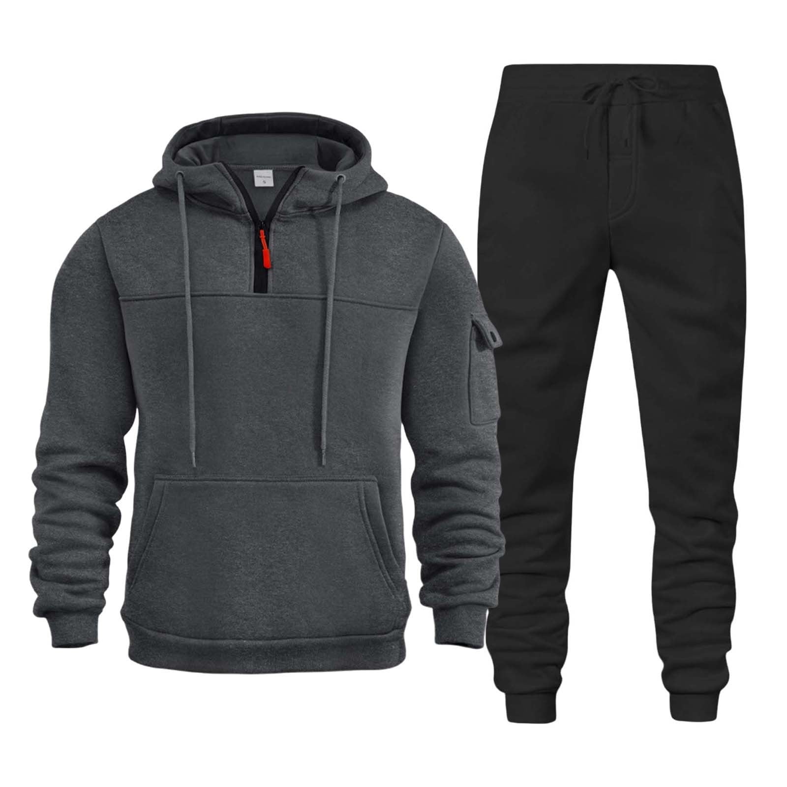 CONZONE Mens Sweatsuit 2 Piece Sets Casual Men's Jogging Tracksuit Set ...