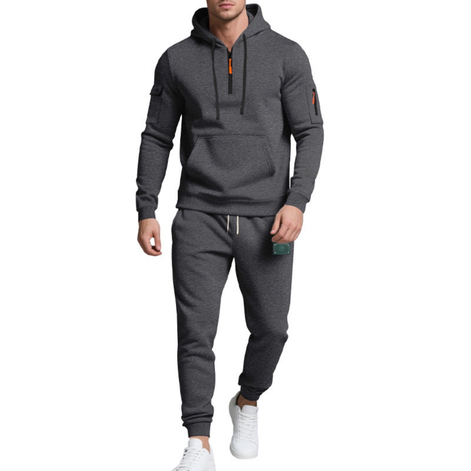 CONZONE Mens Sweatsuit 2 Piece Sets Casual Men's Jogging Tracksuit Set ...